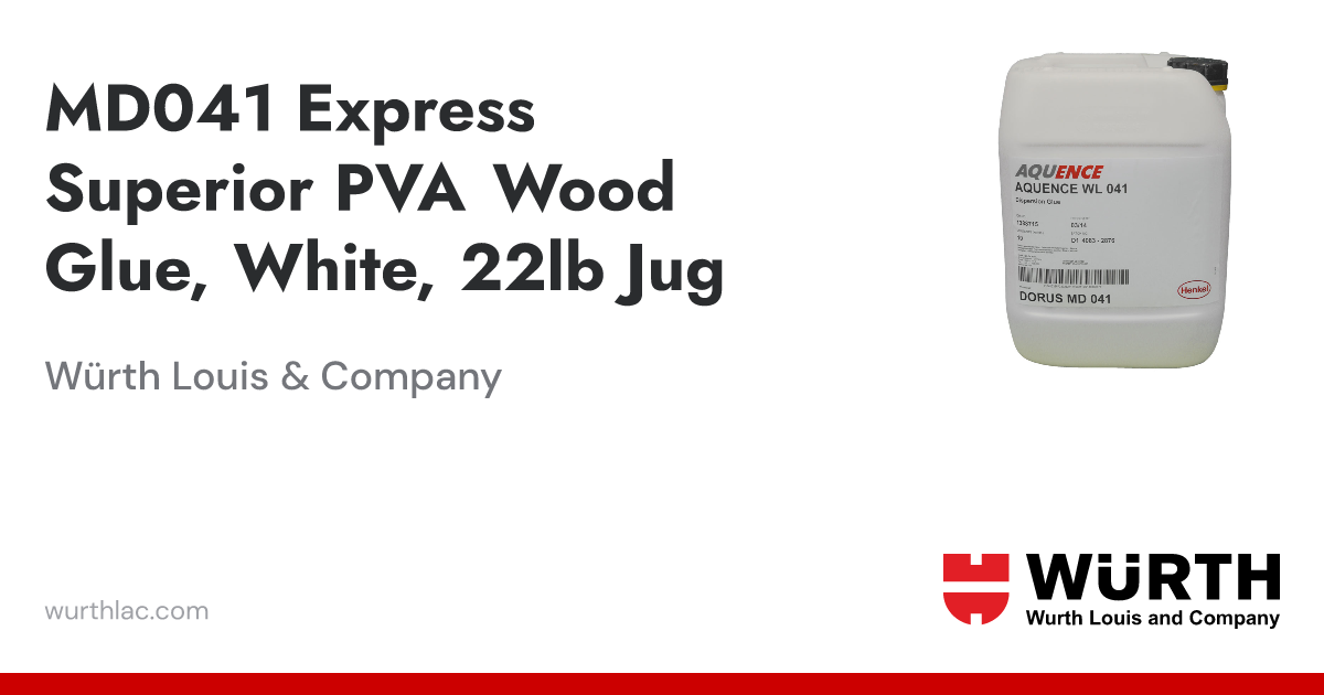 MD041 Express Superior PVA Wood Glue, White, 22lb Jug | Würth Louis ...