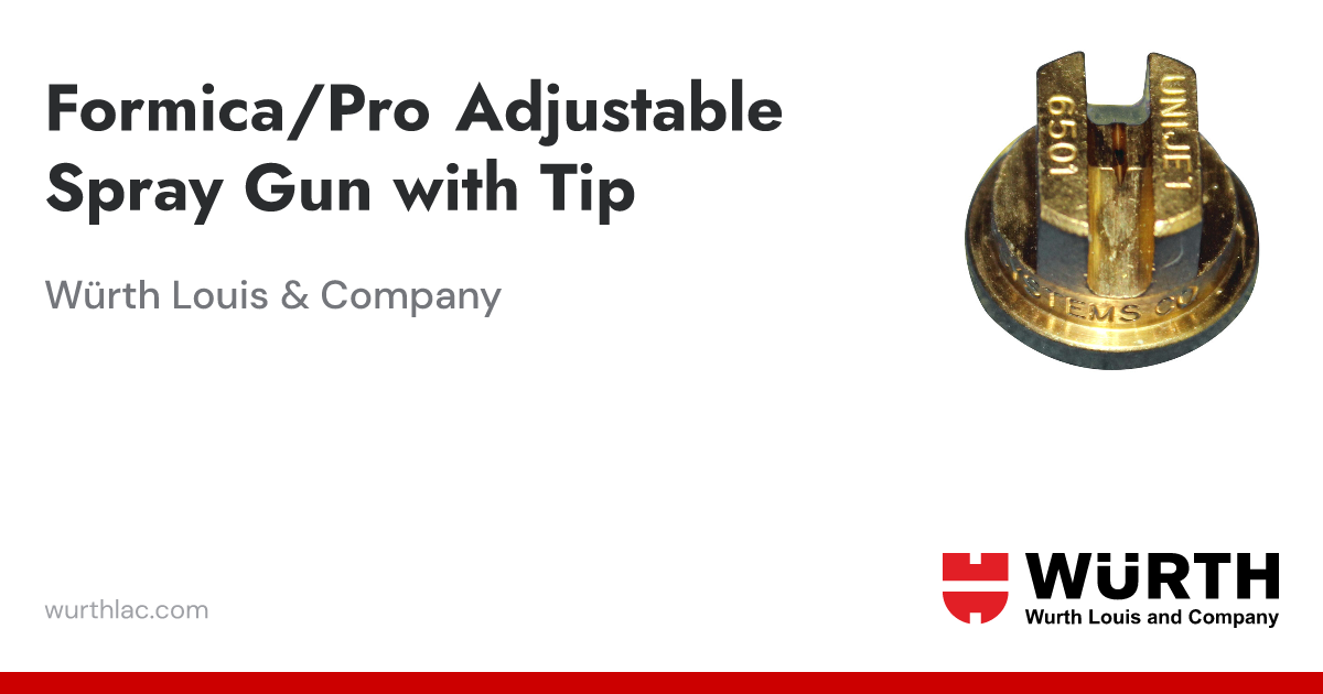 Formica/Pro Adjustable Spray Gun with Tip | Würth Louis & Company