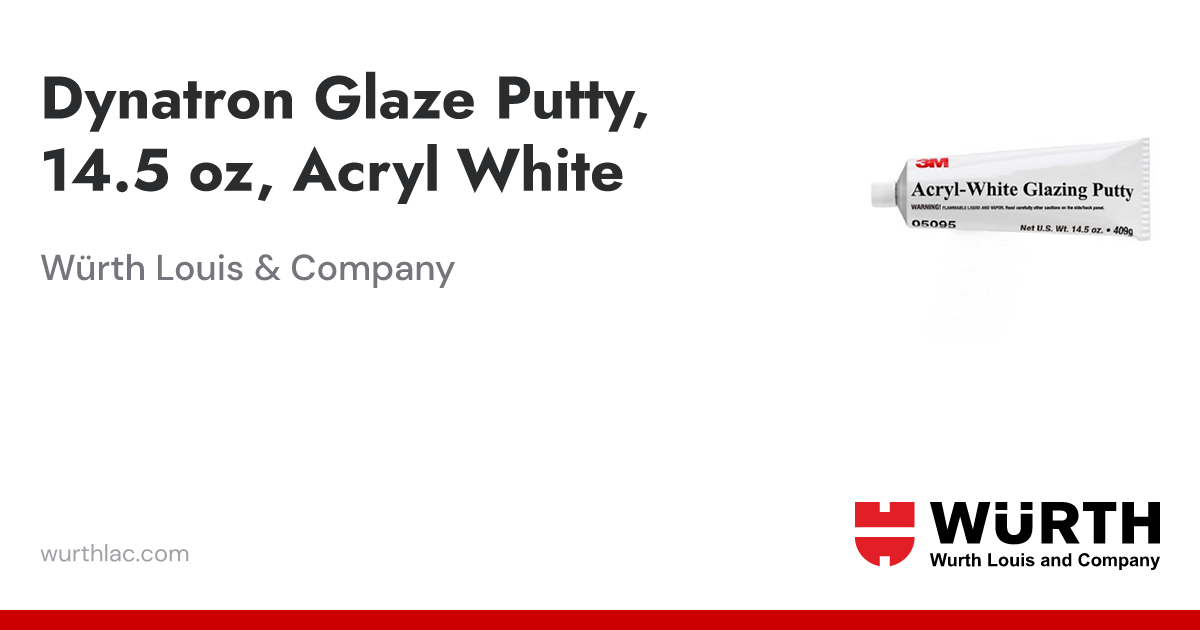 Dynatron Glaze Putty, 14.5 oz, Acryl White | Würth Louis & Company