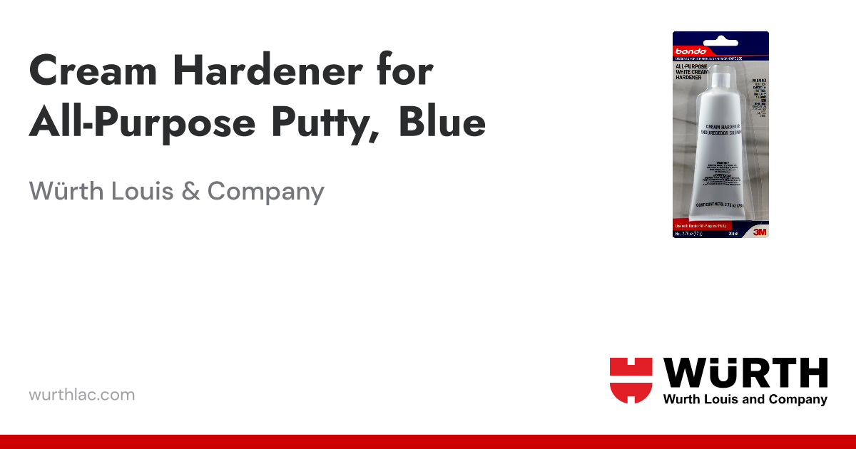 Cream Hardener for All-Purpose Putty, Blue | Würth Louis & Company
