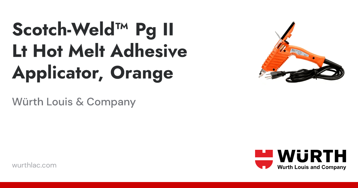 Scotch-Weld™ Pg II Lt Hot Melt Adhesive Applicator, Orange | Würth ...