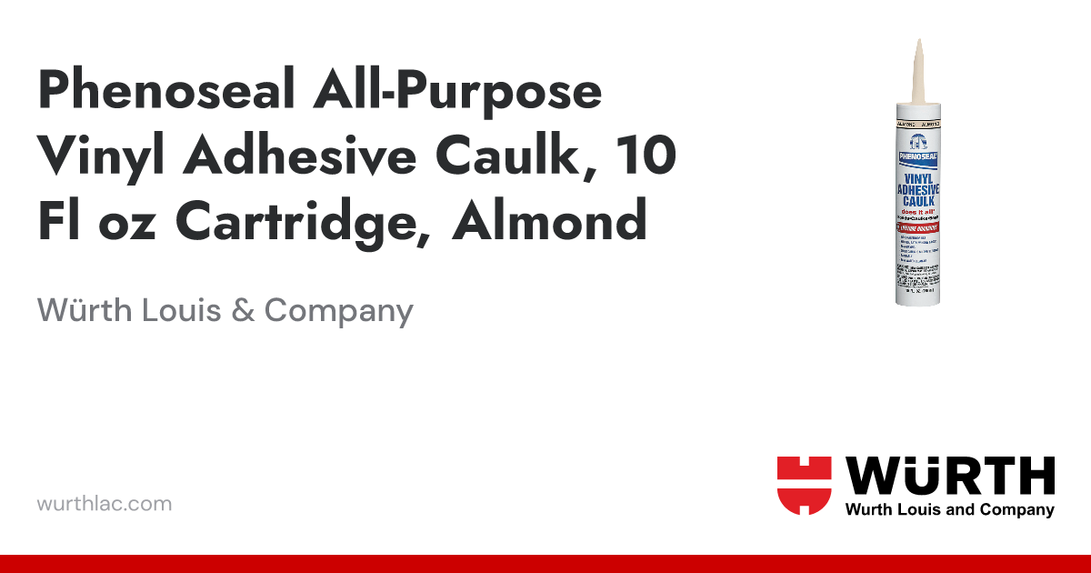 Phenoseal All-Purpose Vinyl Adhesive Caulk, 10 Fl oz Cartridge, Almond ...
