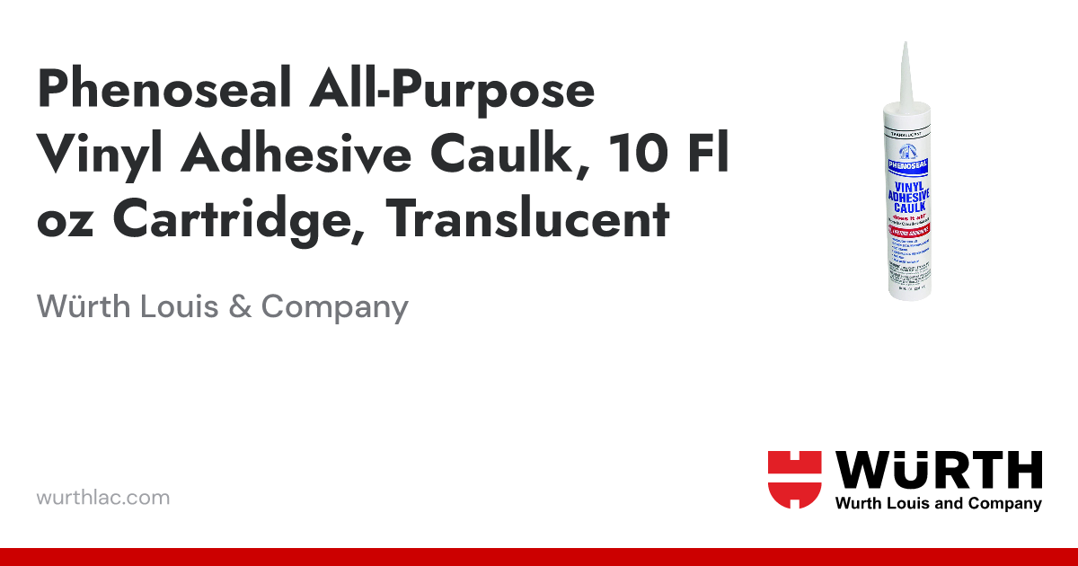 Phenoseal All-Purpose Vinyl Adhesive Caulk, 10 Fl oz Cartridge ...