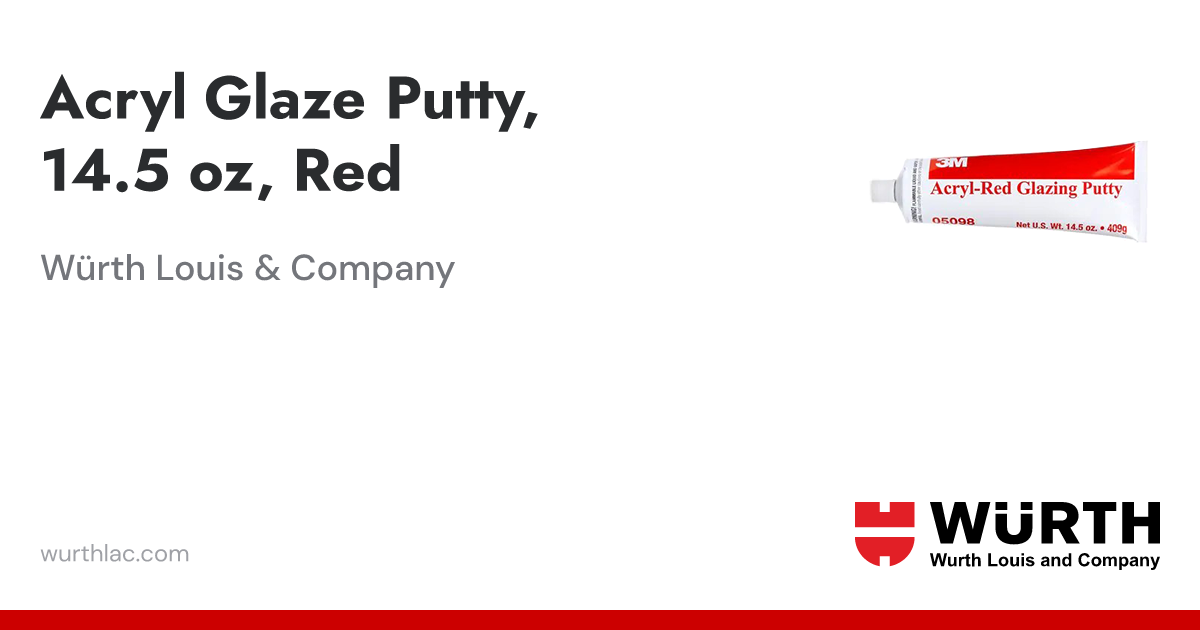 Acryl Glaze Putty, 14.5 oz, Red | Würth Louis & Company