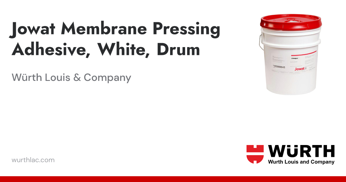 Jowat Membrane Pressing Adhesive, White, Drum | Würth Louis & Company