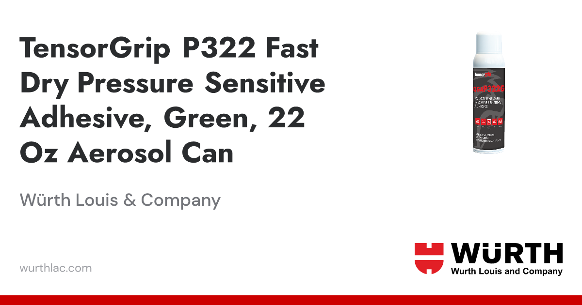 TensorGrip P322 Fast Dry Pressure Sensitive Adhesive, Green, 22 Oz ...
