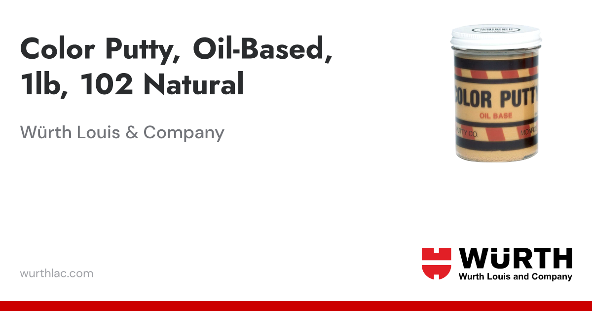 Color Putty, Oil-Based, 1lb, 102 Natural | Würth Louis & Company