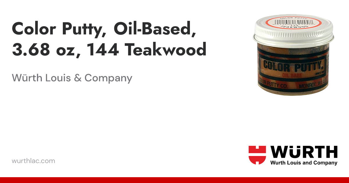 Color Putty, Oil-Based, 3.68 oz, 144 Teakwood | Würth Louis & Company