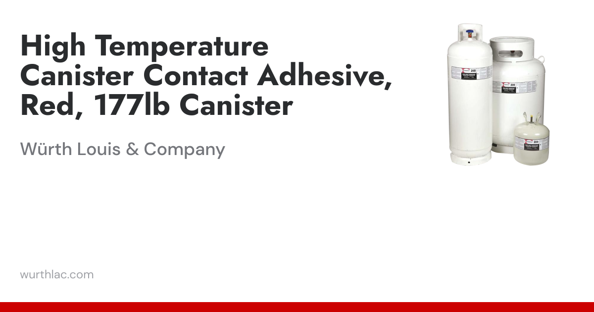 High Temperature Canister Contact Adhesive, Red, 177lb Canister | Würth ...