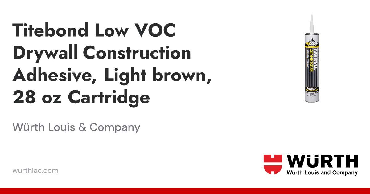 Titebond Low VOC Drywall Construction Adhesive, Light brown, 28 oz ...