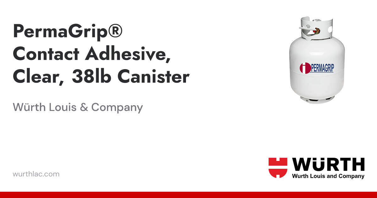 PermaGrip® Contact Adhesive, Clear, 38lb Canister | Würth Louis & Company