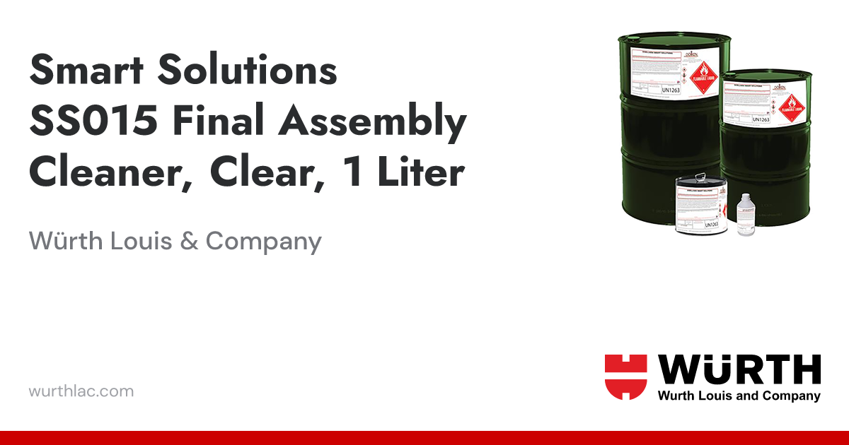 Smart Solutions SS015 Final Assembly Cleaner, Clear, 1 Liter | Würth ...