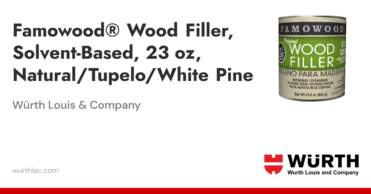 Famowood® Wood Filler, Solvent-Based, 23 oz, Natural/Tupelo/White Pine ...