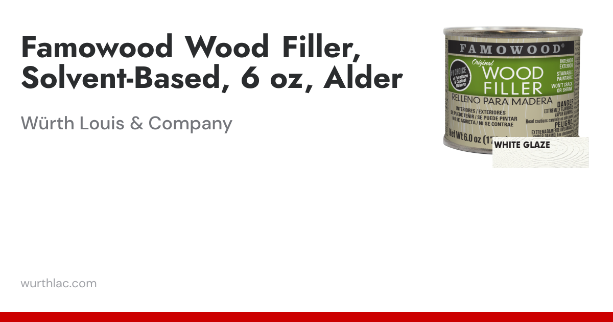 Famowood Wood Filler, Solvent-Based, 6 oz, Alder | Würth Louis & Company