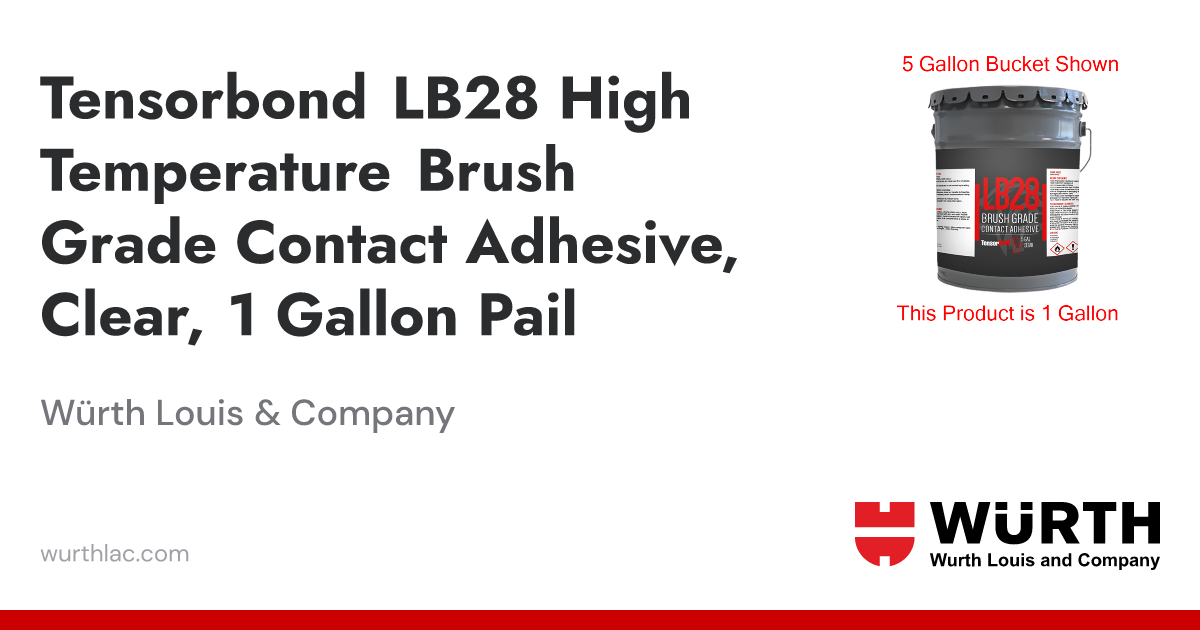 Tensorbond LB28 High Temperature Brush Grade Contact Adhesive, Clear, 1 ...