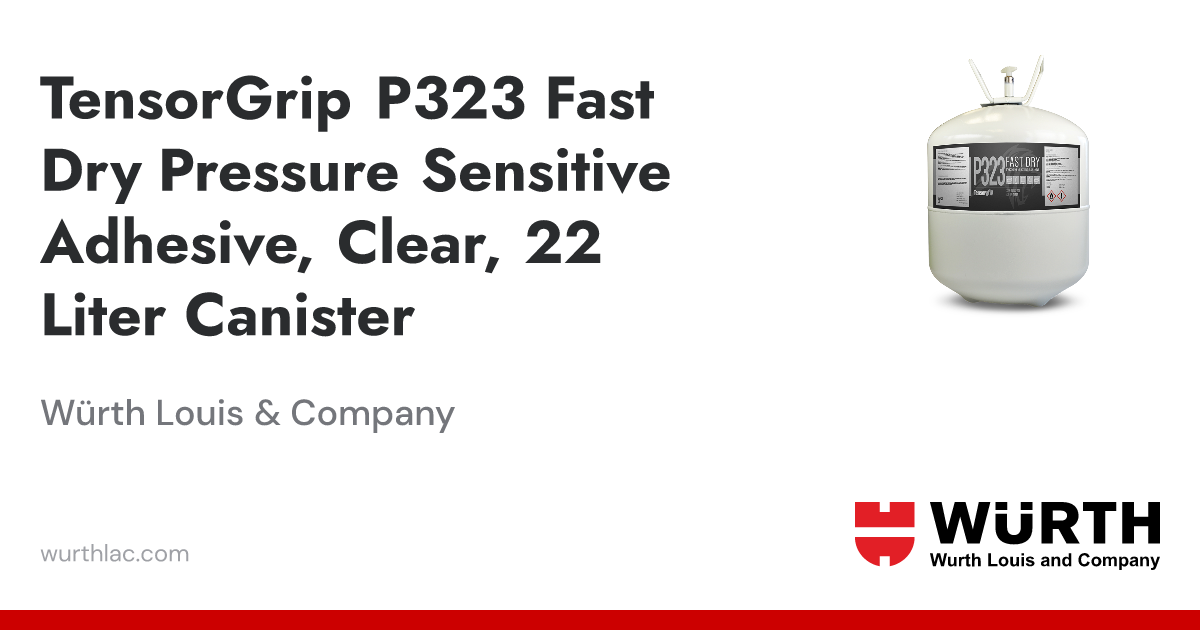 TensorGrip P323 Fast Dry Pressure Sensitive Adhesive, Clear, 22 Liter ...