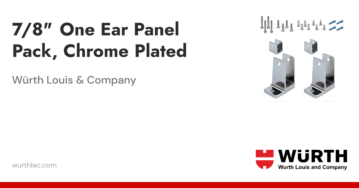7/8" One Ear Panel Pack, Chrome Plated | Würth Louis & Company