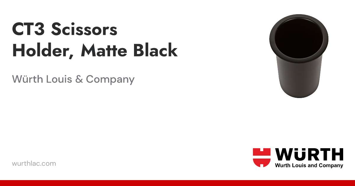 CT3 Scissors Holder, Matte Black | Würth Louis & Company