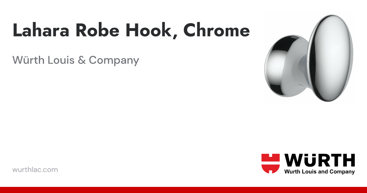 Lahara Robe Hook, Chrome | Würth Louis & Company
