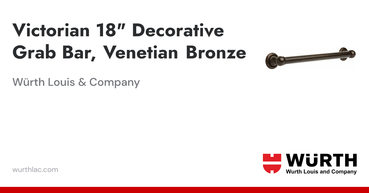 Victorian 18" Decorative Grab Bar, Venetian Bronze | Würth Louis & Company