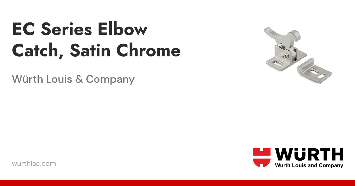EC Series Elbow Catch, Satin Chrome | Würth Louis & Company