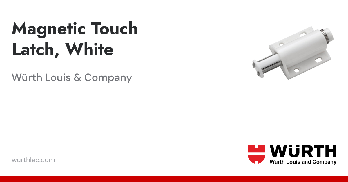 Magnetic Touch Latch, White | Würth Louis & Company