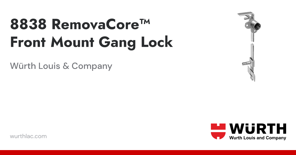 8838 RemovaCore™ Front Mount Gang Lock | Würth Louis & Company