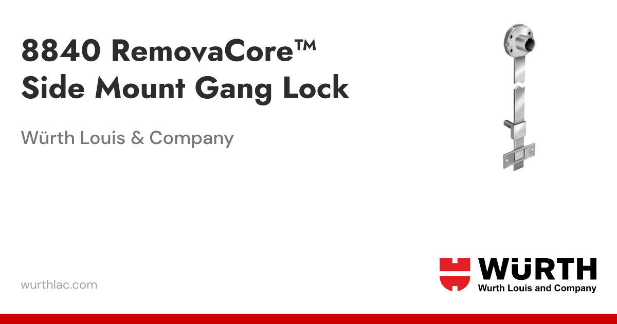 8840 RemovaCore™ Side Mount Gang Lock | Würth Louis & Company