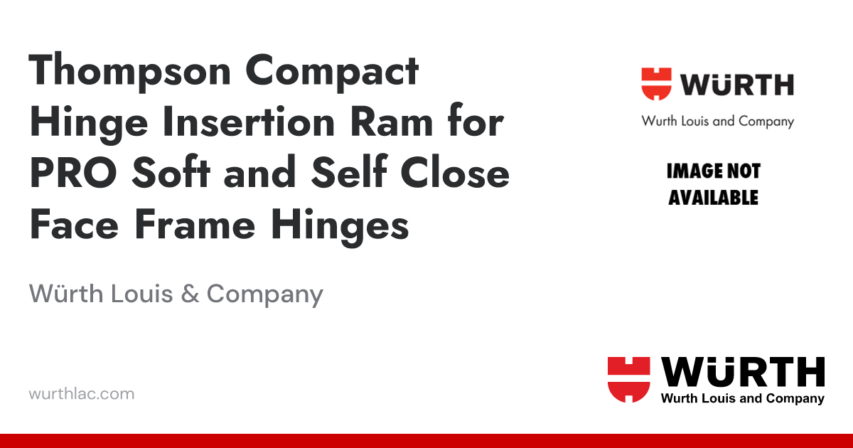 Thompson Compact Hinge Insertion Ram for PRO Soft and Self Close Face ...