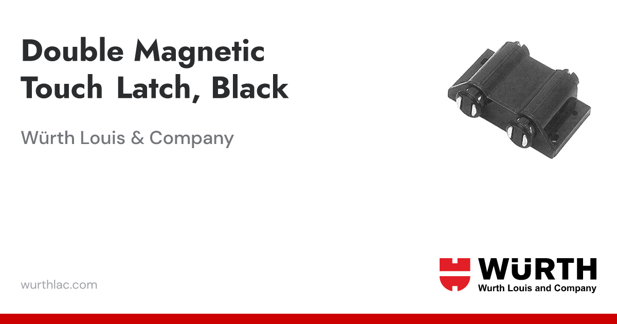 Double Magnetic Touch Latch, Black | Würth Louis & Company
