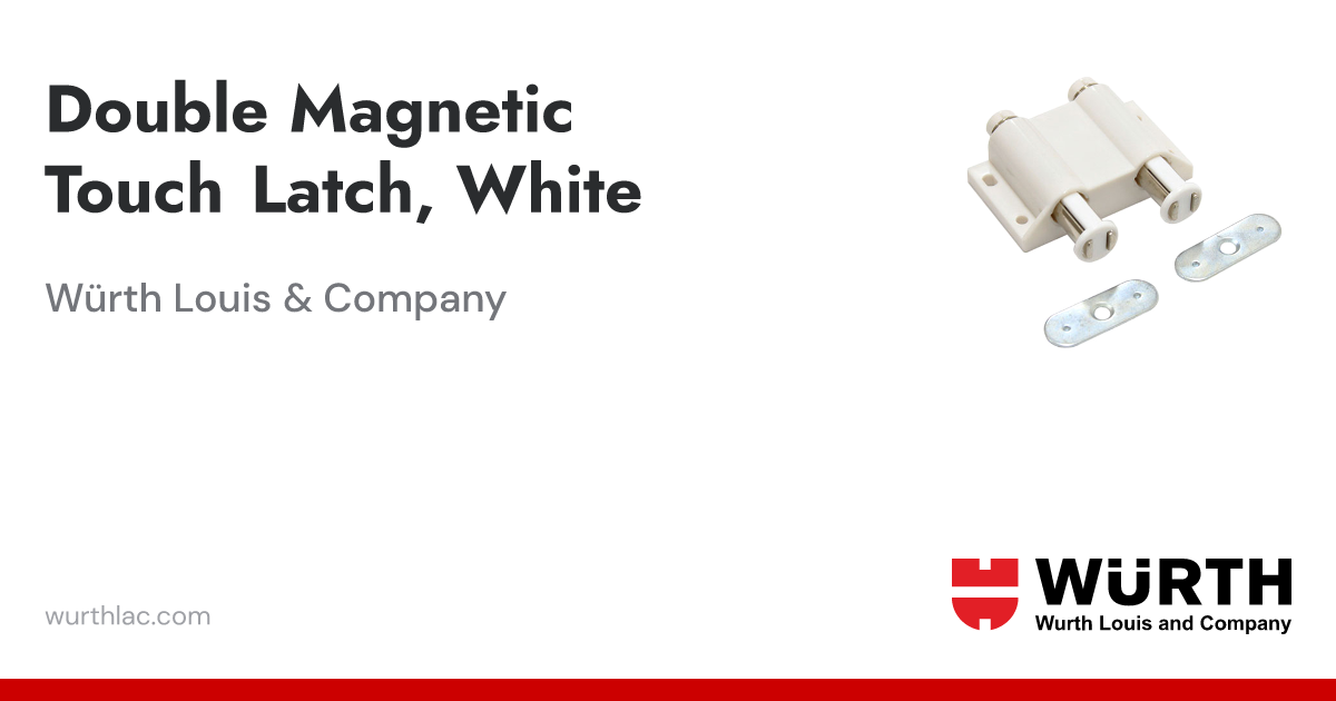 Double Magnetic Touch Latch, White | Würth Louis & Company