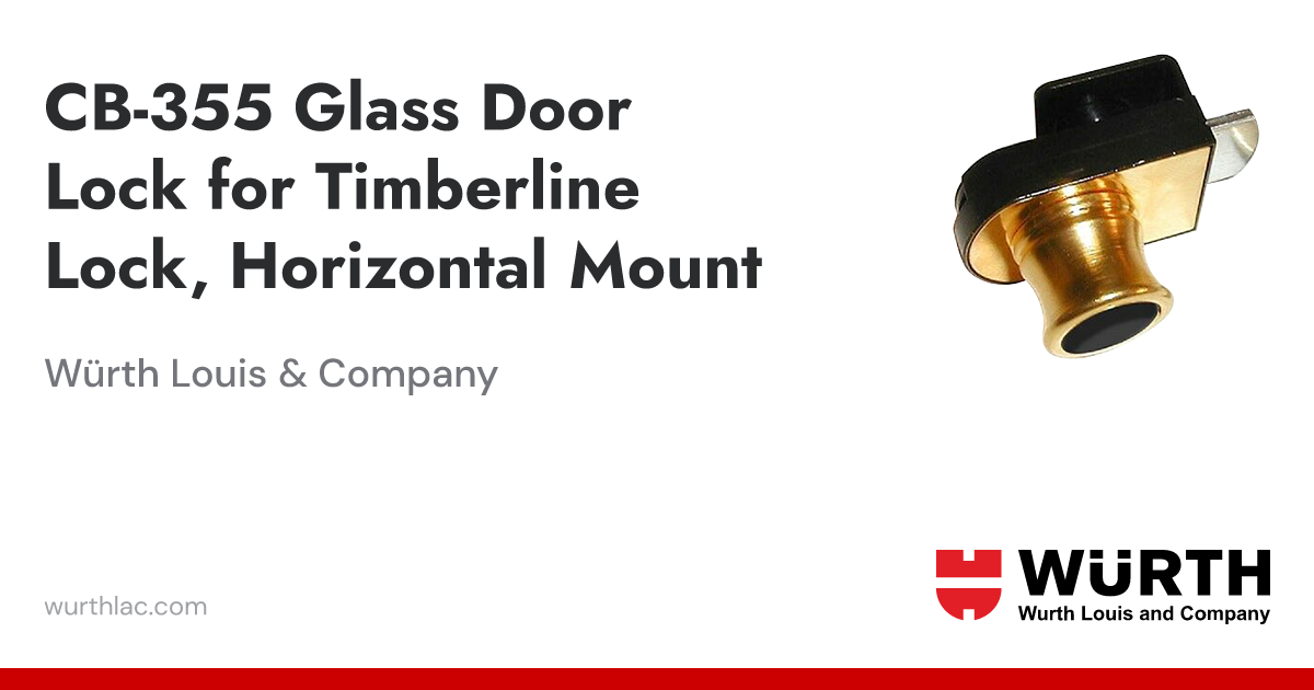 CB-355 Glass Door Lock for Timberline Lock, Horizontal Mount | Würth ...
