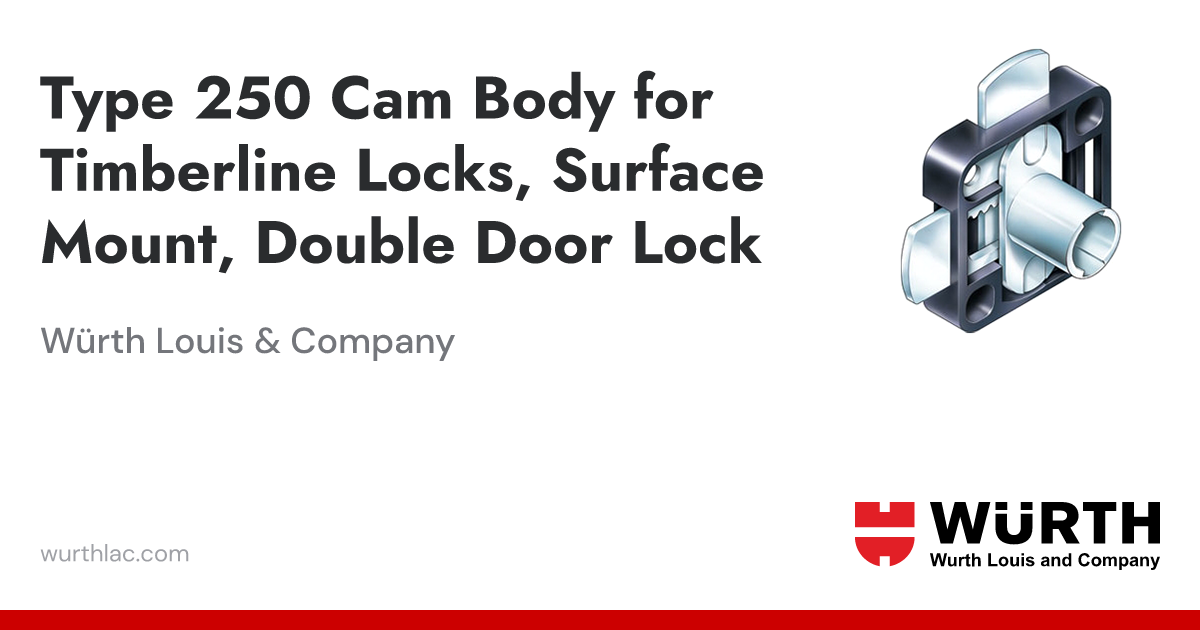 Type 250 Cam Body for Timberline Locks, Surface Mount, Double Door Lock ...