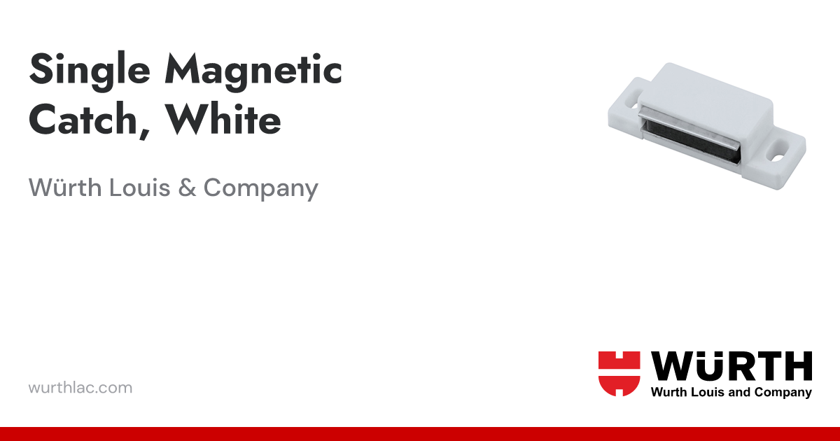 Single Magnetic Catch, White | Würth Louis & Company