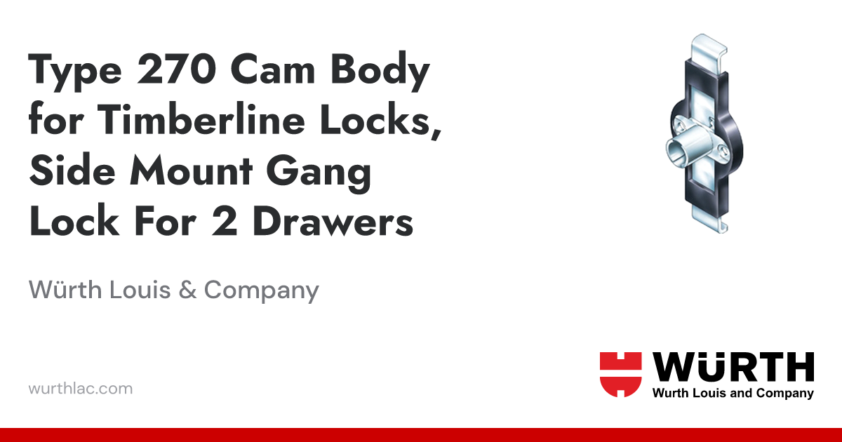 Type 270 Cam Body for Timberline Locks, Side Mount Gang Lock For 2 ...