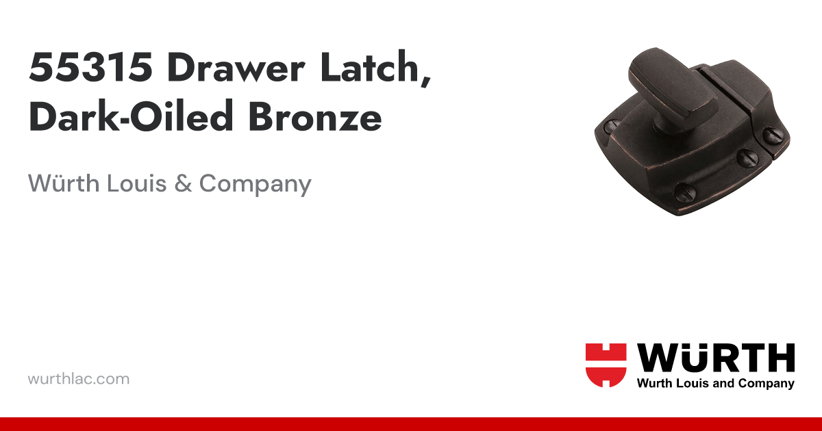 55315 Drawer Latch, Dark-Oiled Bronze | Würth Louis & Company