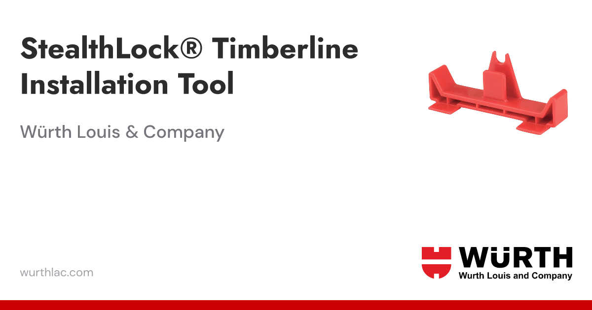 StealthLock® Timberline Installation Tool | Würth Louis & Company