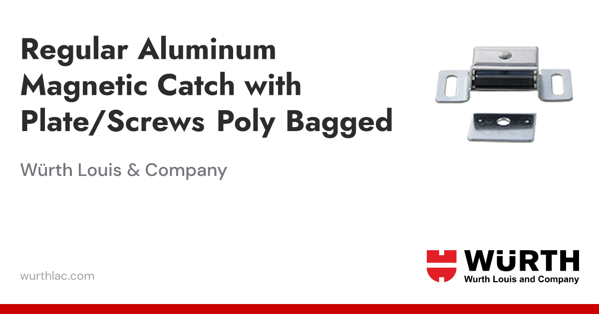 Regular Aluminum Magnetic Catch with Plate/Screws Poly Bagged | Würth ...