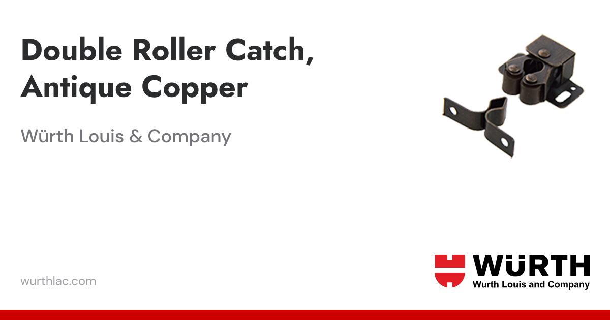 Double Roller Catch, Antique Copper | Würth Louis & Company