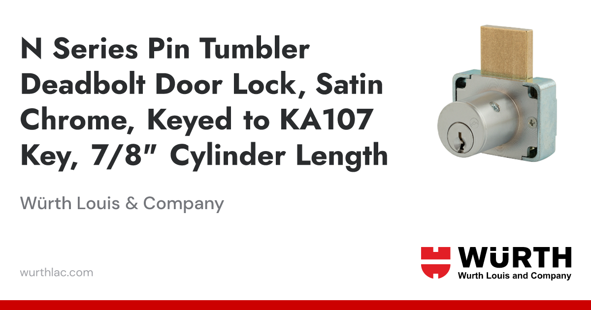 N Series Pin Tumbler Deadbolt Door Lock, Satin Chrome, Keyed to KA107 ...
