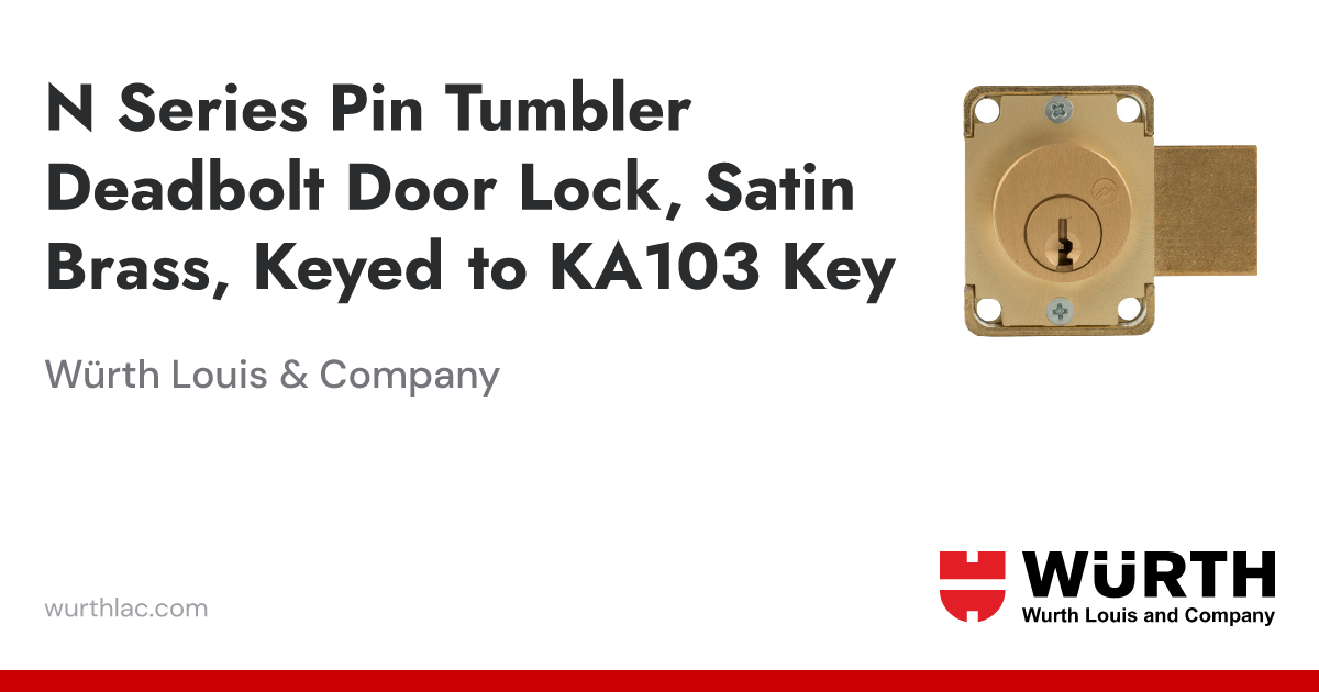 N Series Pin Tumbler Deadbolt Door Lock, Satin Brass, Keyed to KA103 ...