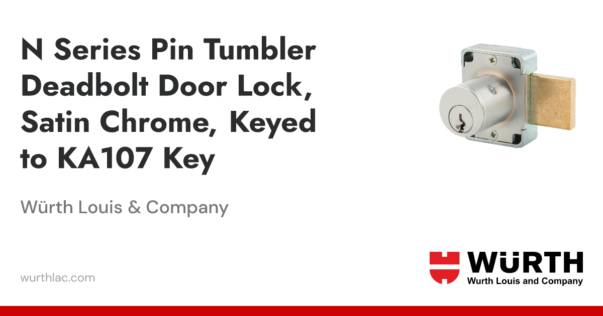 N Series Pin Tumbler Deadbolt Door Lock, Satin Chrome, Keyed to KA107 ...