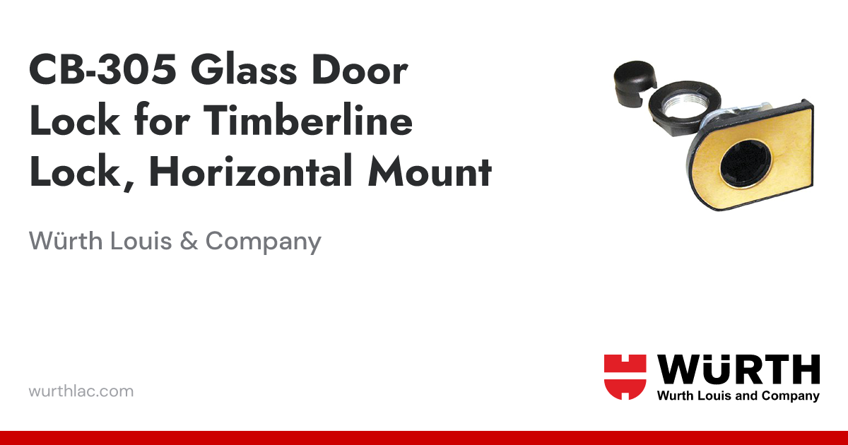 CB-305 Glass Door Lock for Timberline Lock, Horizontal Mount | Würth ...