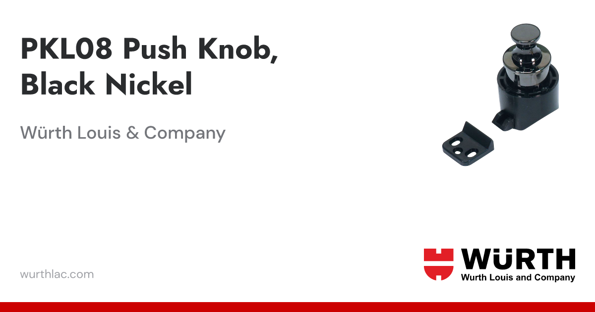 PKL08 Push Knob, Black Nickel | Würth Louis & Company