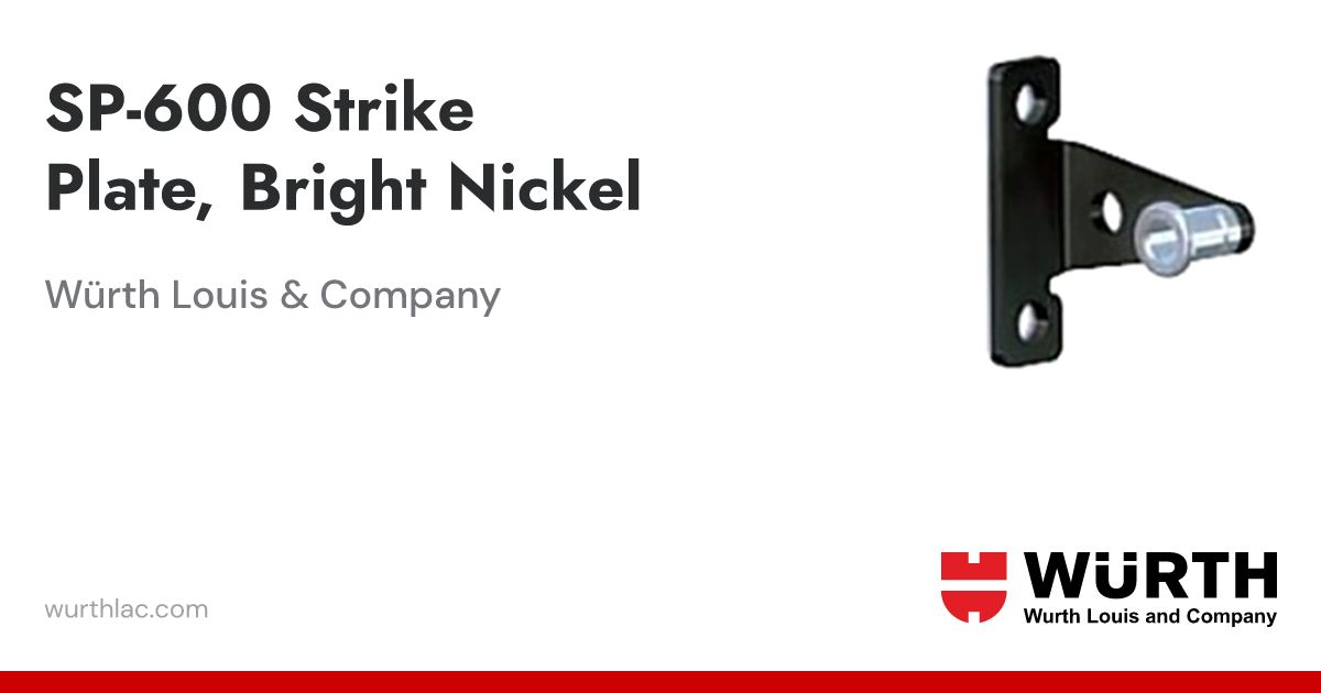 SP-600 Strike Plate, Bright Nickel | Würth Louis & Company