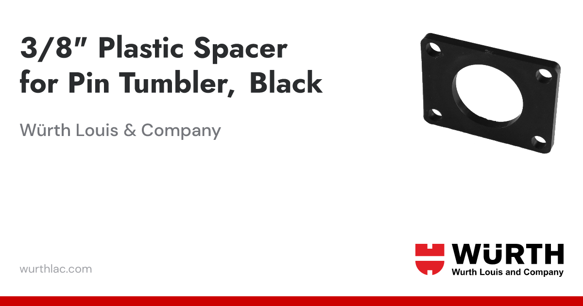 3/8" Plastic Spacer for Pin Tumbler, Black | Würth Louis & Company