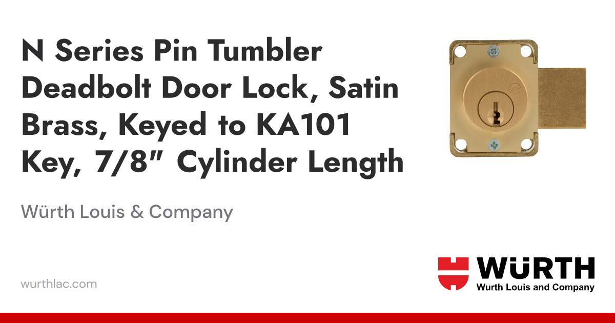 N Series Pin Tumbler Deadbolt Door Lock, Satin Brass, Keyed to KA101 ...