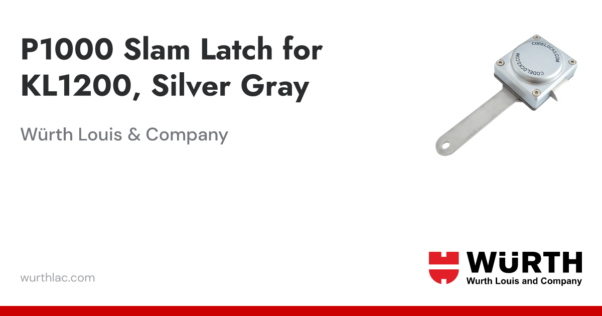 P1000 Slam Latch for KL1200, Silver Gray | Würth Louis & Company