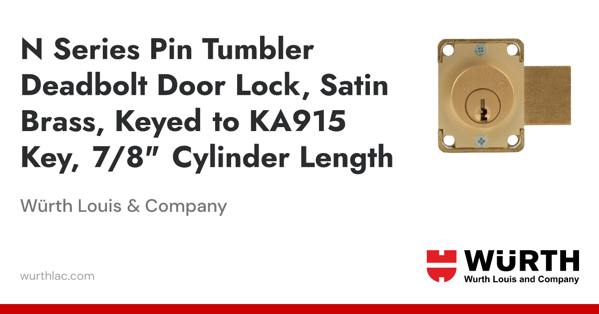 N Series Pin Tumbler Deadbolt Door Lock, Satin Brass, Keyed to KA915 ...
