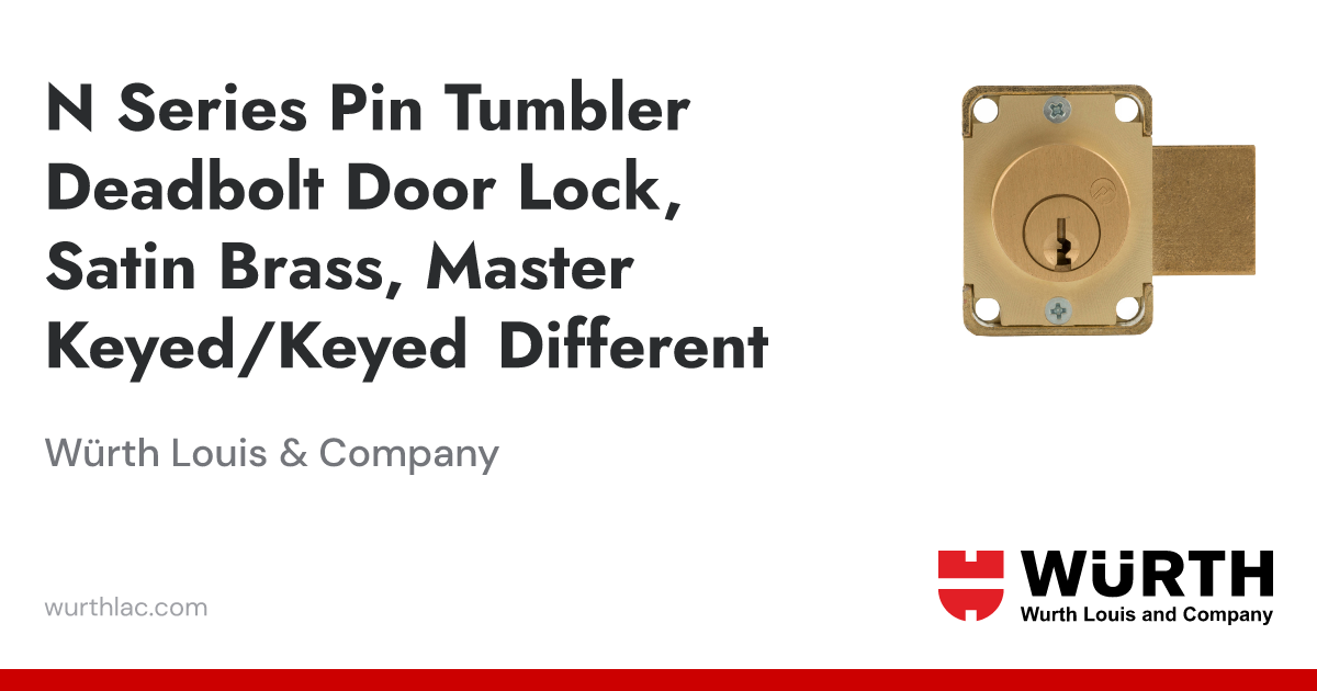 N Series Pin Tumbler Deadbolt Door Lock, Satin Brass, Master Keyed ...